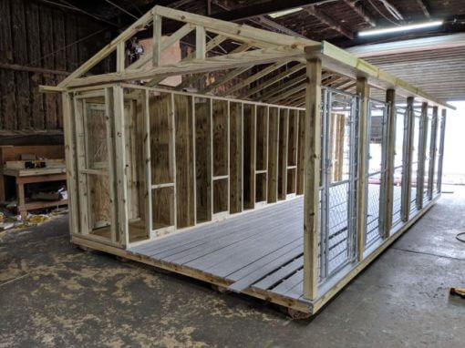 Dog Kennel being built - Yoders Storage Buildings