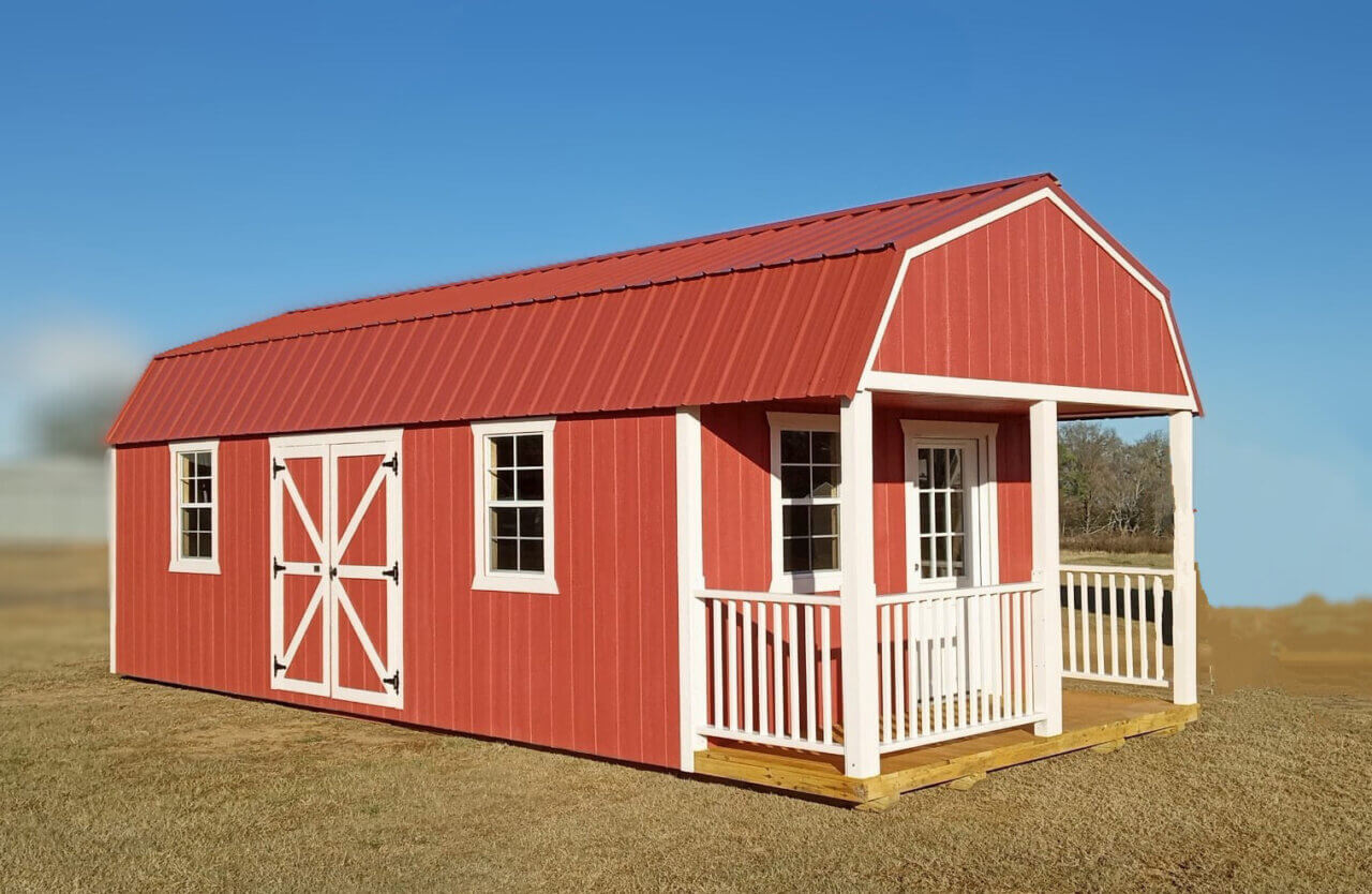Porch Lofted Barns - Yoders Storage Buildings